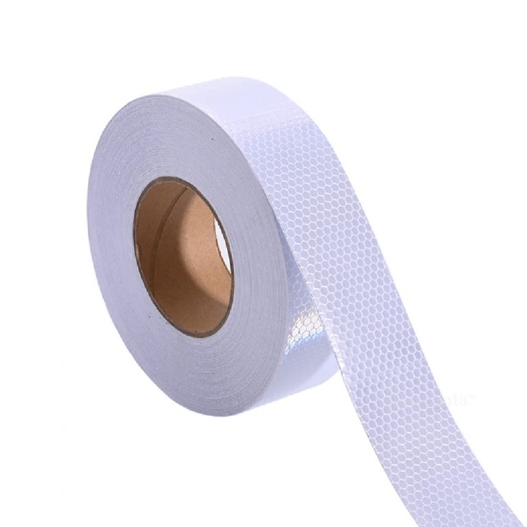 5cm*50m White Reflective Tape PVC Honeycomb Reflect Material For Road ...