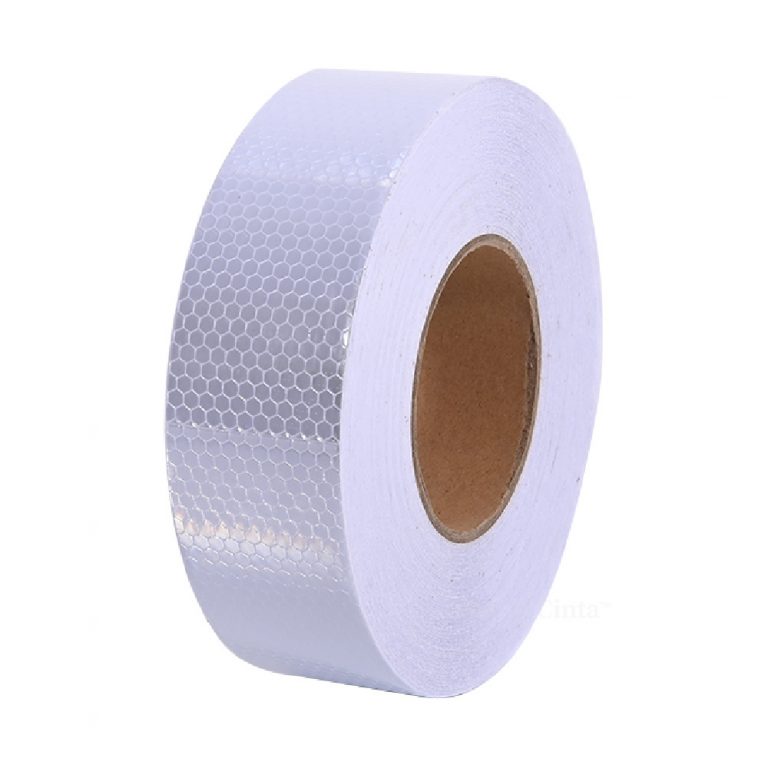 5cm*50m White Reflective Tape PVC Honeycomb Reflect Material For Road ...